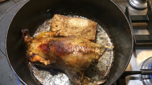 Patrijs in cocotte bereidt